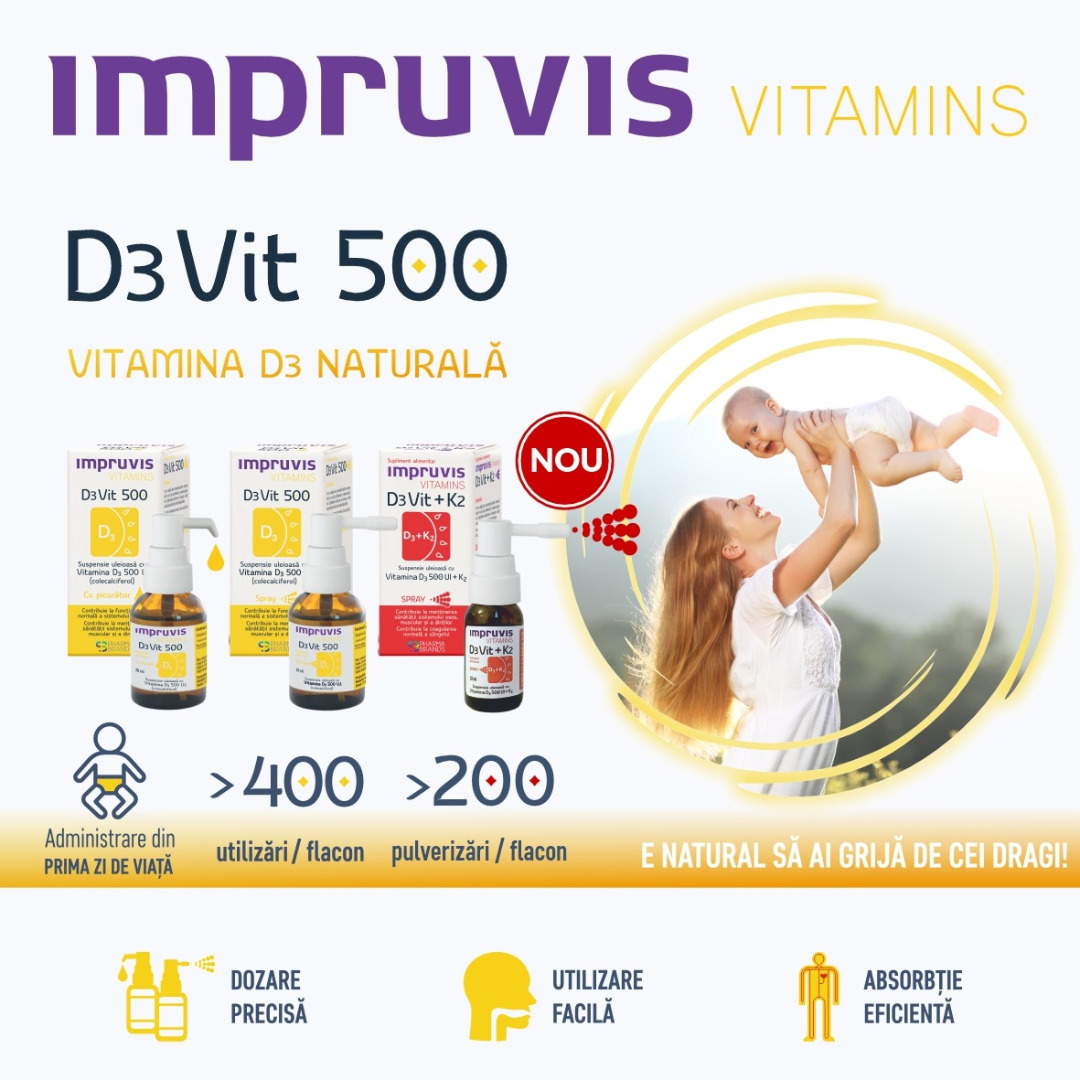 Impruvis D3Vit - Gama completa suplimente alimentare : Farmacia Tei online