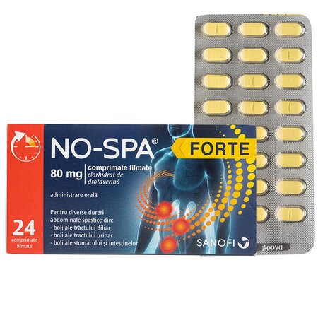 Prospect No-Spa Forte, 80 mg, 24 comprimate filmate, Sanofi : Farmacia ...