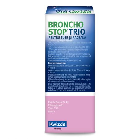 Bronchostop Trio pentru tuse şi răceală soluție orală, : Farmacia Tei ...