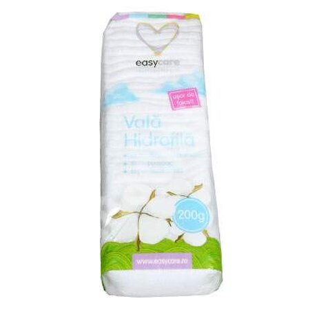 Vata hidrofila, 200 g, EasyCare : Farmacia Tei online